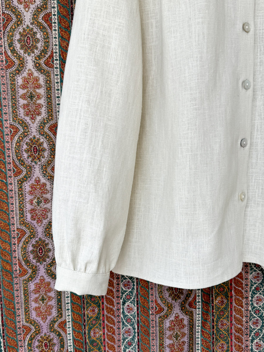 Virginia Shirt, chalk Irish linen – La Bagatelle