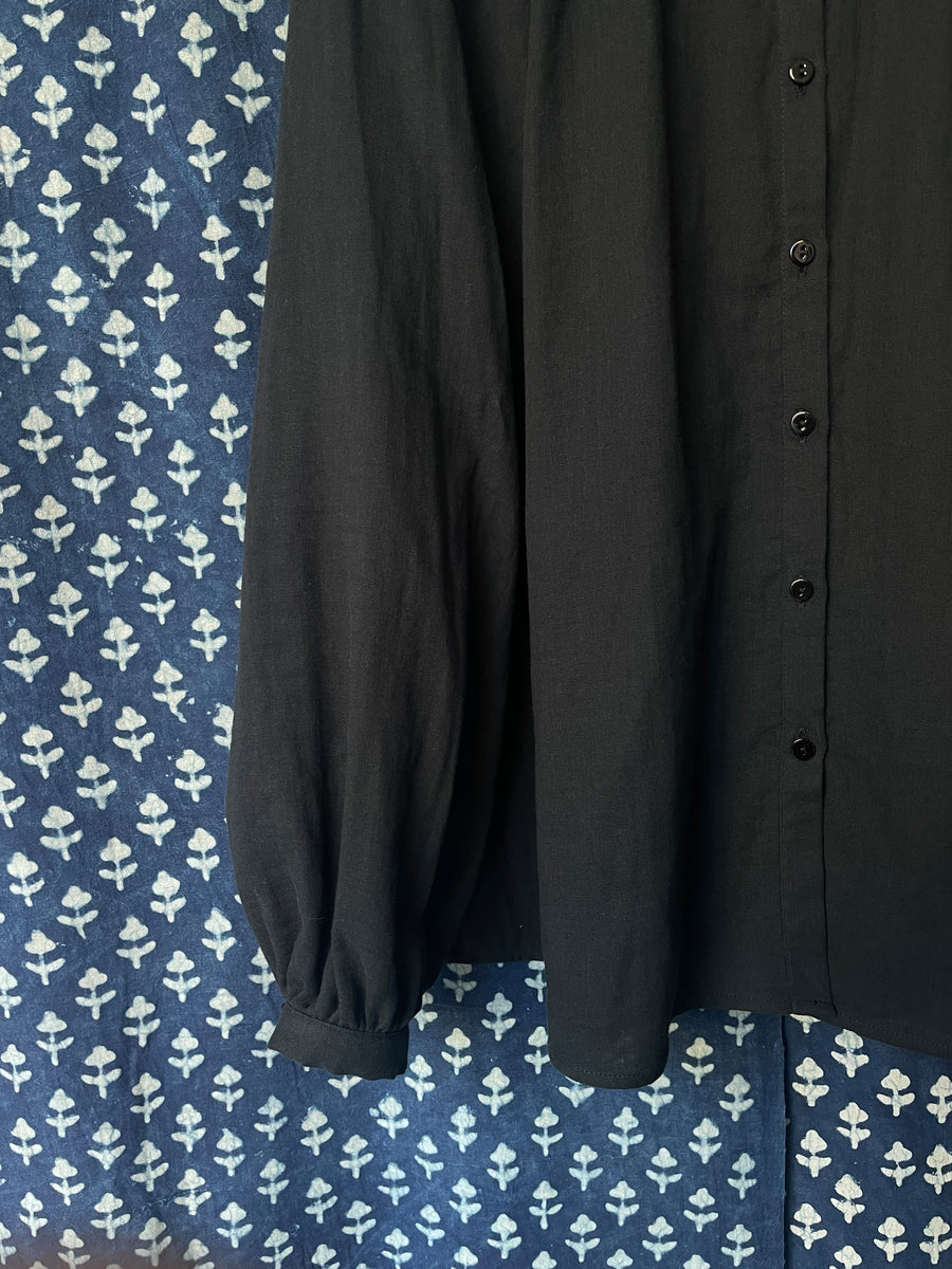 Bendix Shirt, double black cotton muslin – La Bagatelle